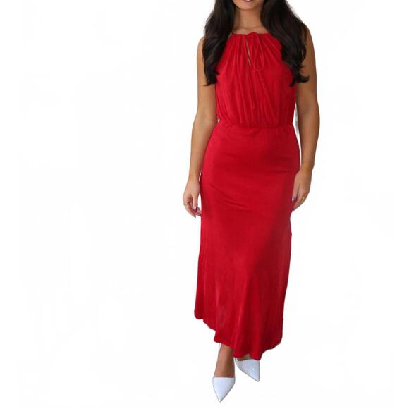 ACT PRETTY | Dresses | New Act Pretty Slinky Knit Maxi Dress In Red ...